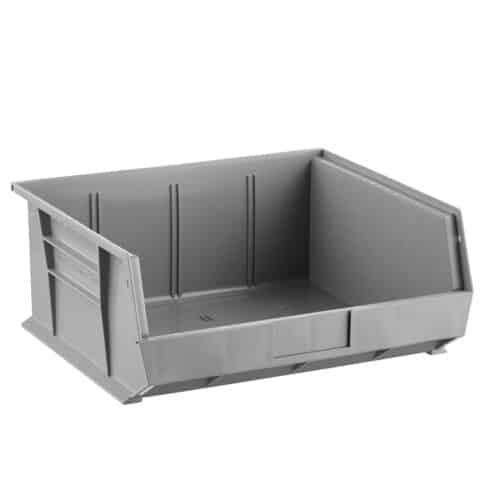 Extra Wide Stackable Plastic Utility Bin Grey – Horderly