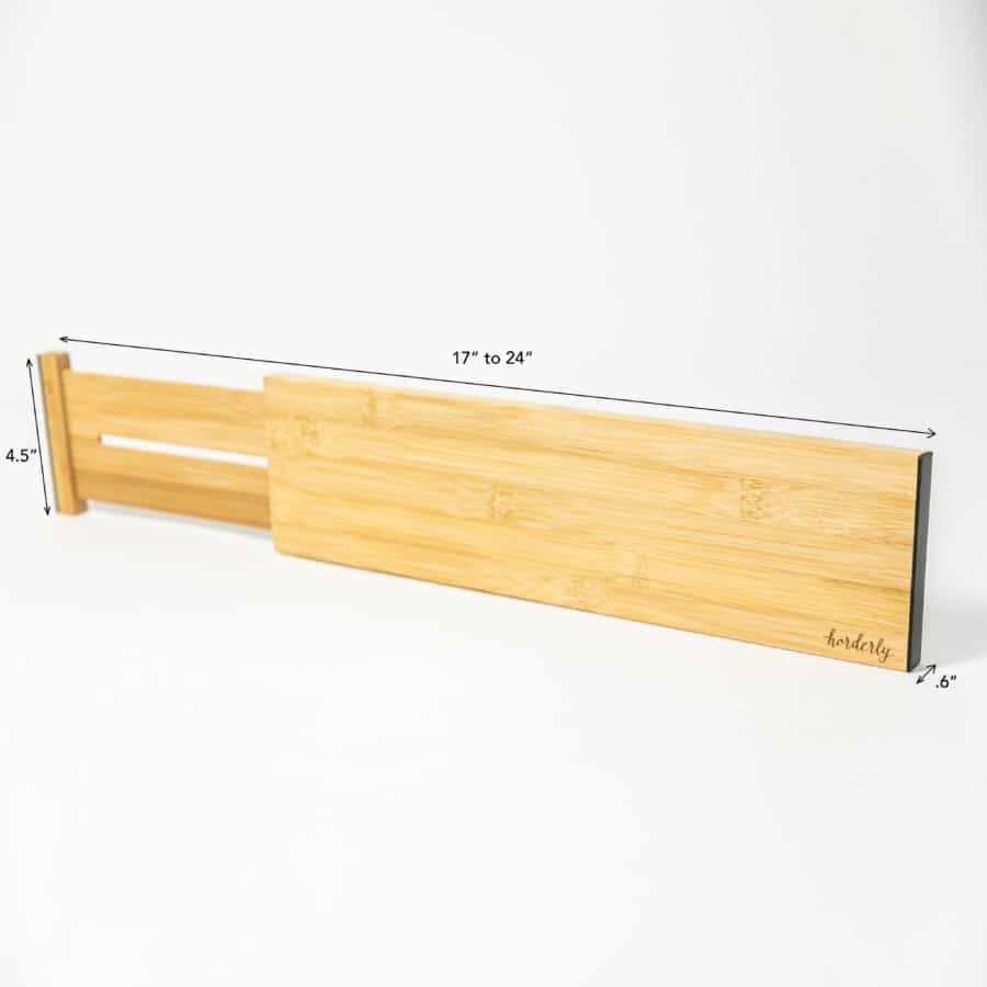 Bamboo Expandable Drawer Dividers – Natural – Horderly