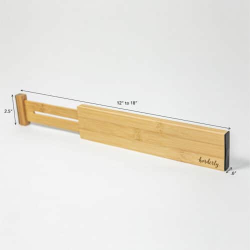 Bamboo Expandable Drawer Dividers – Natural – Horderly