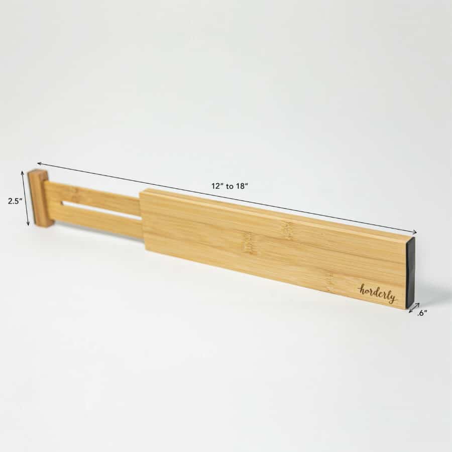Bamboo Expandable Drawer Dividers – Natural – Horderly